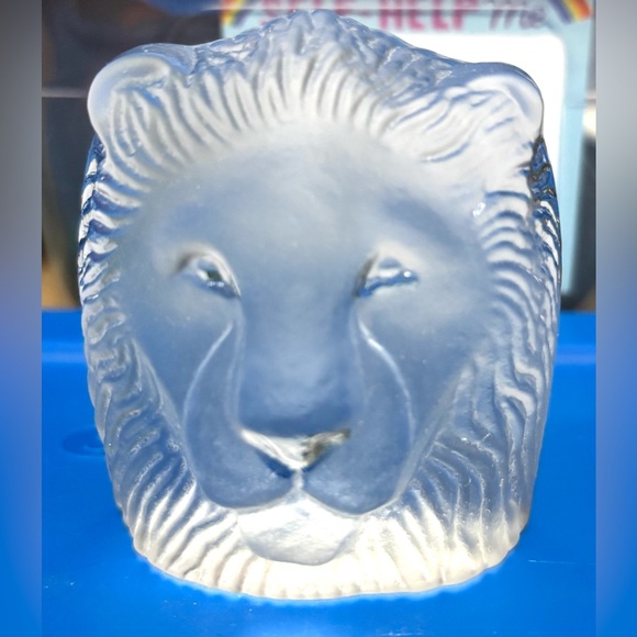 NYBRO SWEDEN | Art | Nybro Sweden Crystal Frosted Glass Lion Head ...